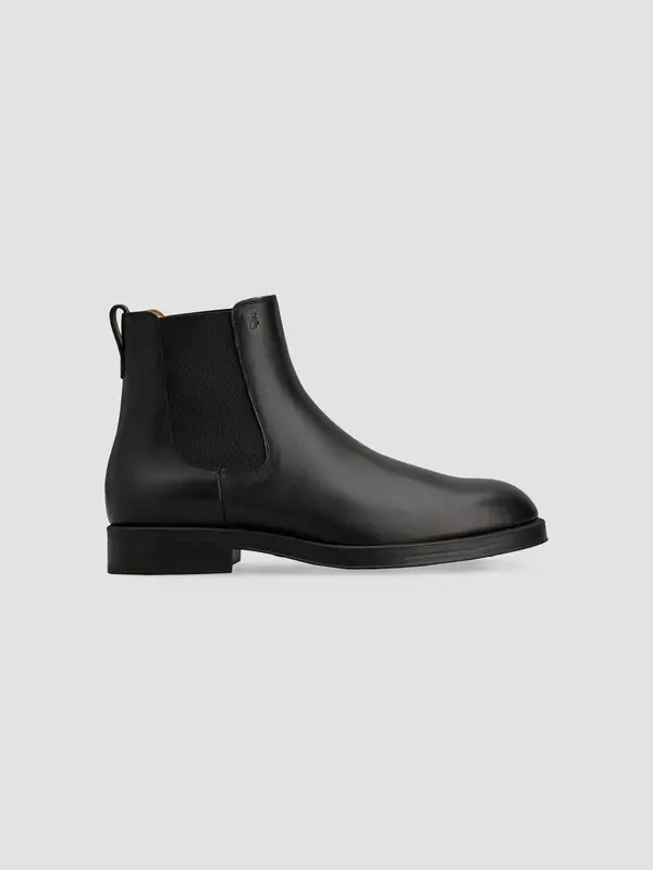 TOD'S Chelsea Leather Ankle Boots - Nero