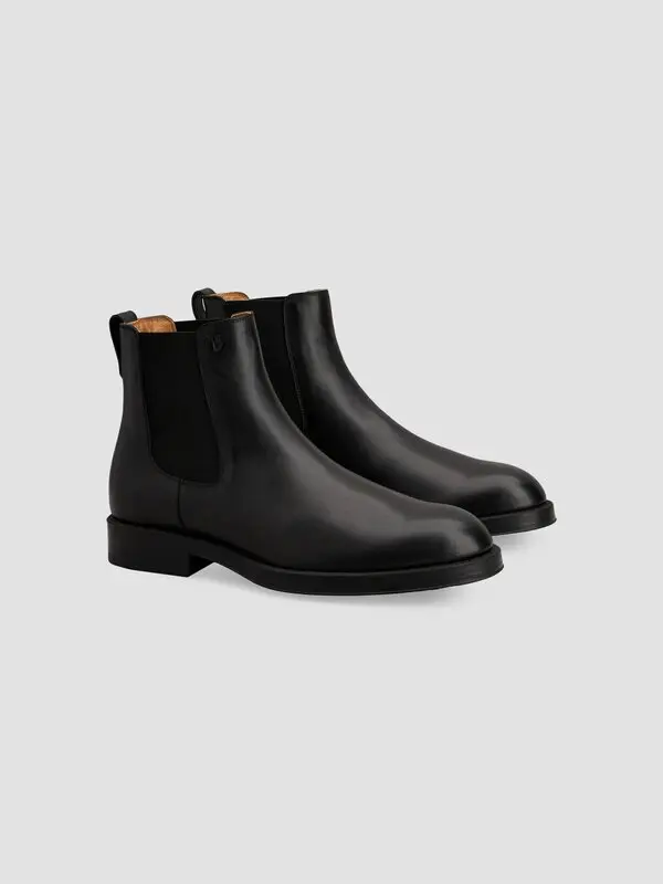 TOD'S Chelsea Leather Ankle Boots - Nero