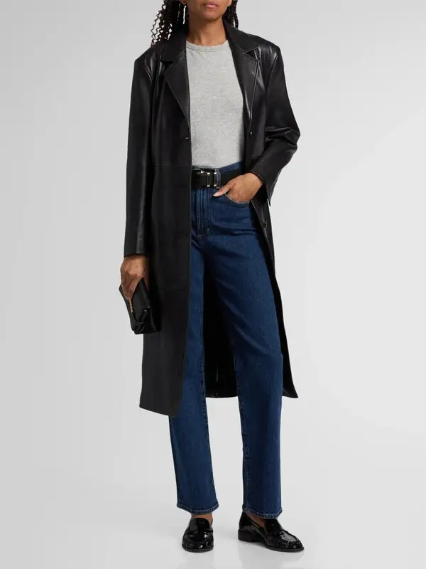ARMA Aisa Leather Longline Jacket