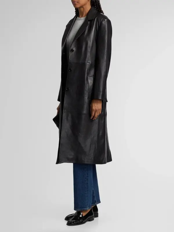 ARMA Aisa Leather Longline Jacket