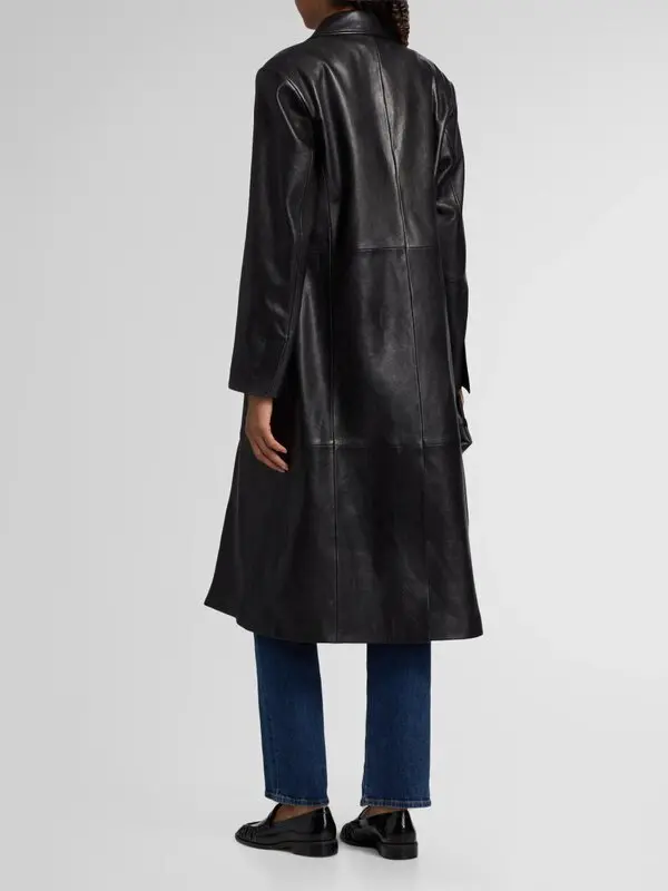 ARMA Aisa Leather Longline Jacket