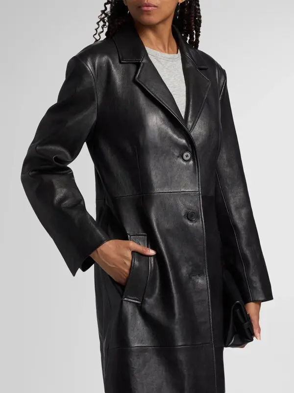 ARMA Aisa Leather Longline Jacket