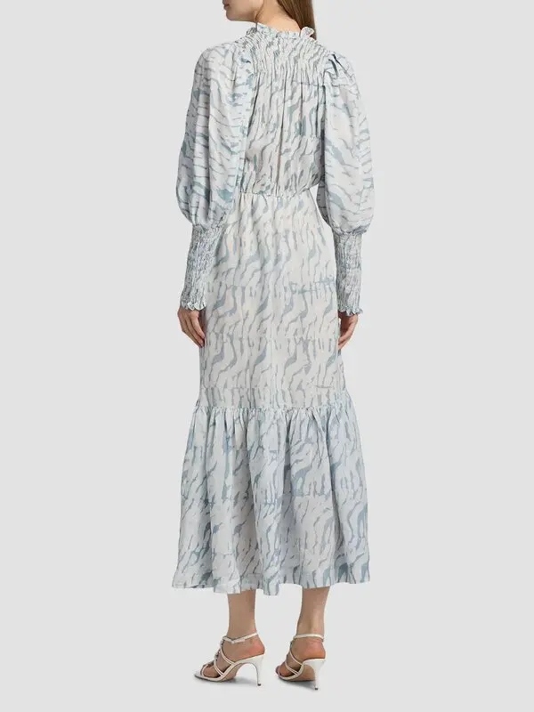 ELISAMAMA Tomori Printed Midi-dress