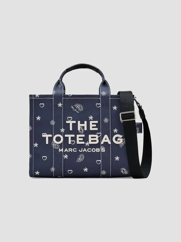 Marc Jacobs The Medium Bandana Canvas Tote Bag - Navy Multi