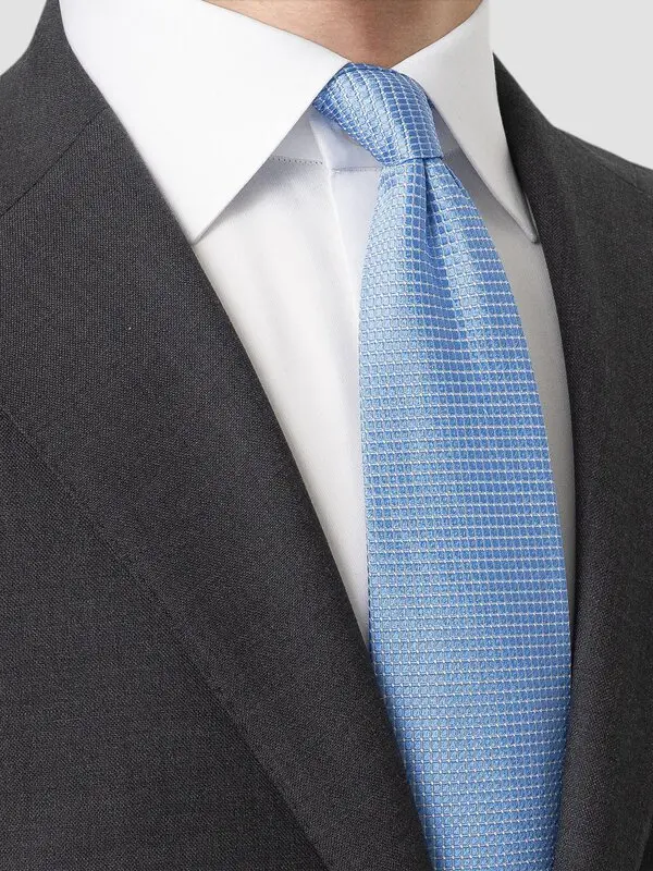Eton Geometric Silk Satin Tie