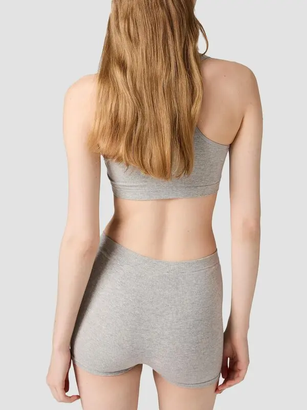 Miu Miu Seamless Mélange Racerback Crop Top