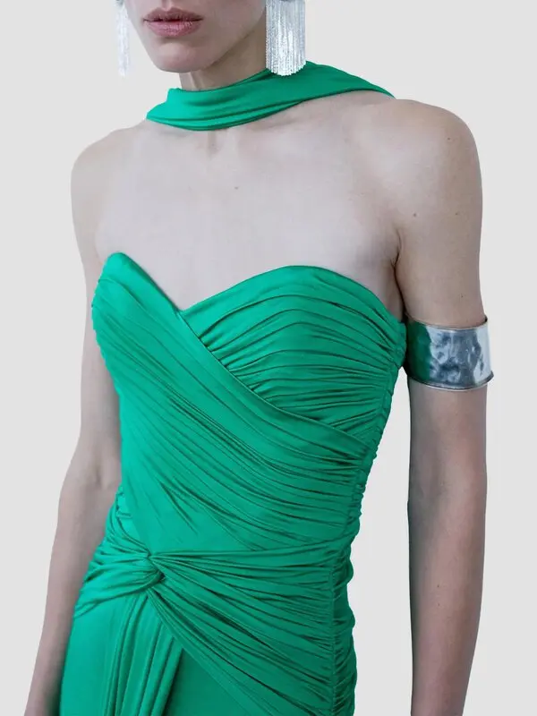 THE NEW ARRIVALS ILKYAZ OZEL Amanda Sculpted Jersey Column Gown