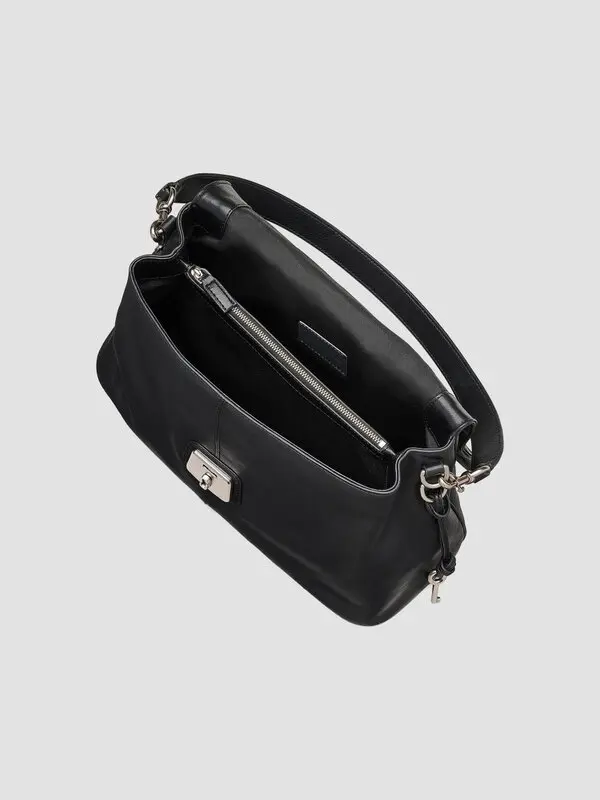 Marc Jacobs The Cristina Messenger Leather Shoulder Bag - Black