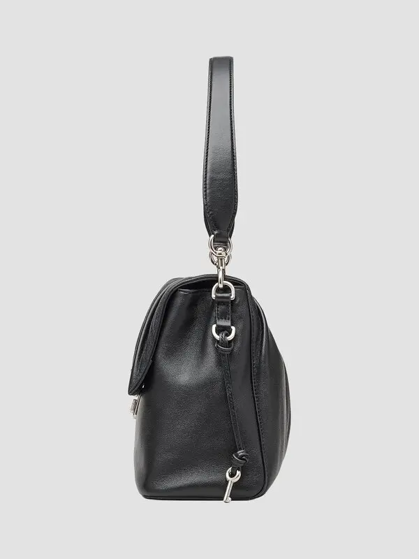 Marc Jacobs The Cristina Messenger Leather Shoulder Bag - Black