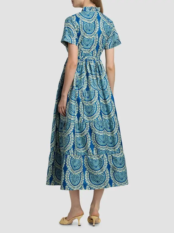 ELISAMAMA Olori Printed Midi-shirtdress