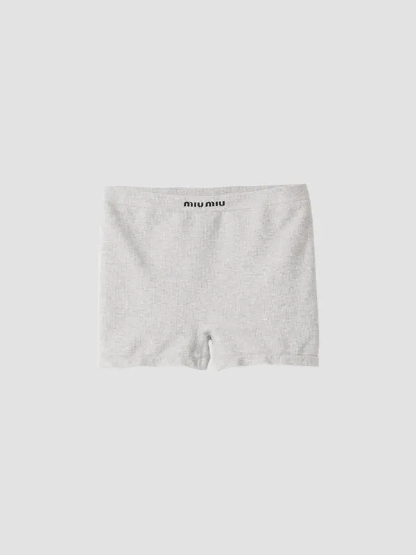 Miu Miu Seamless Mélange Knit Boxer Shorts