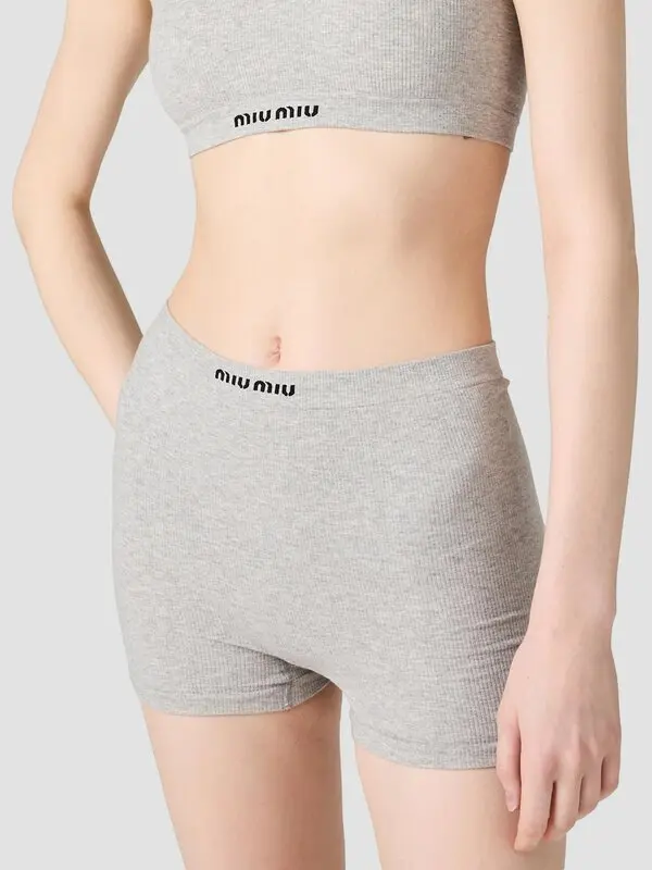 Miu Miu Seamless Mélange Knit Boxer Shorts