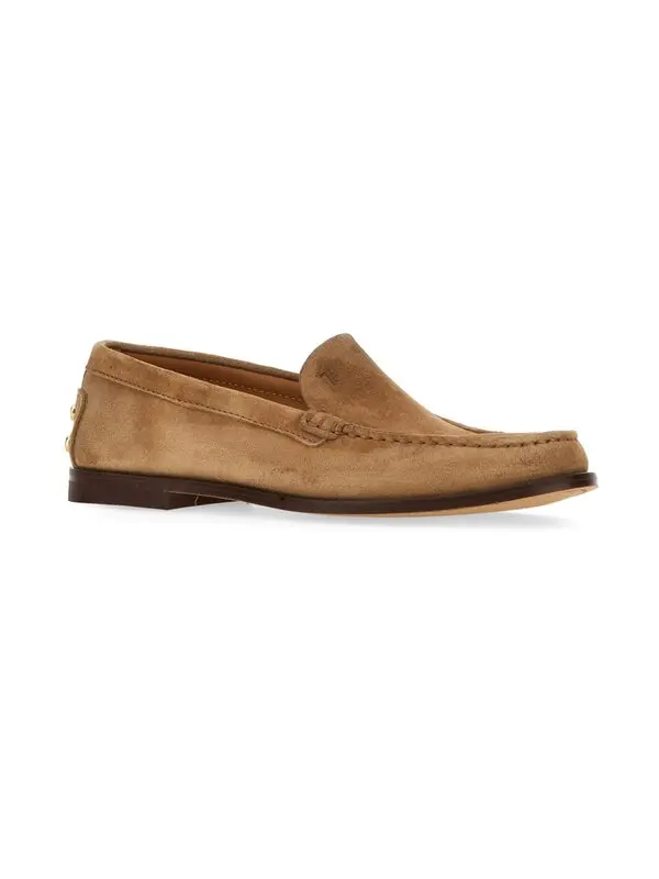 TOD'S Apron Toe Suede Loafers