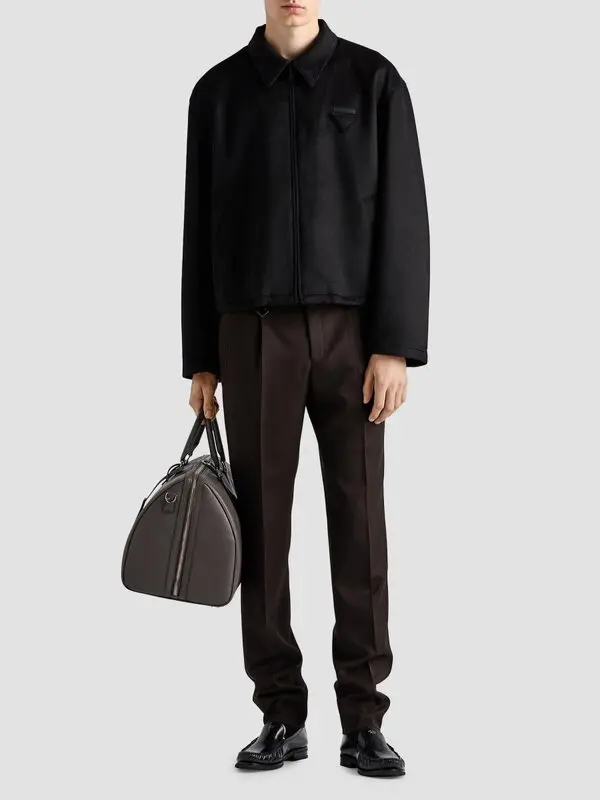 Prada Wool And Cashmere Blouson Jacket - Black