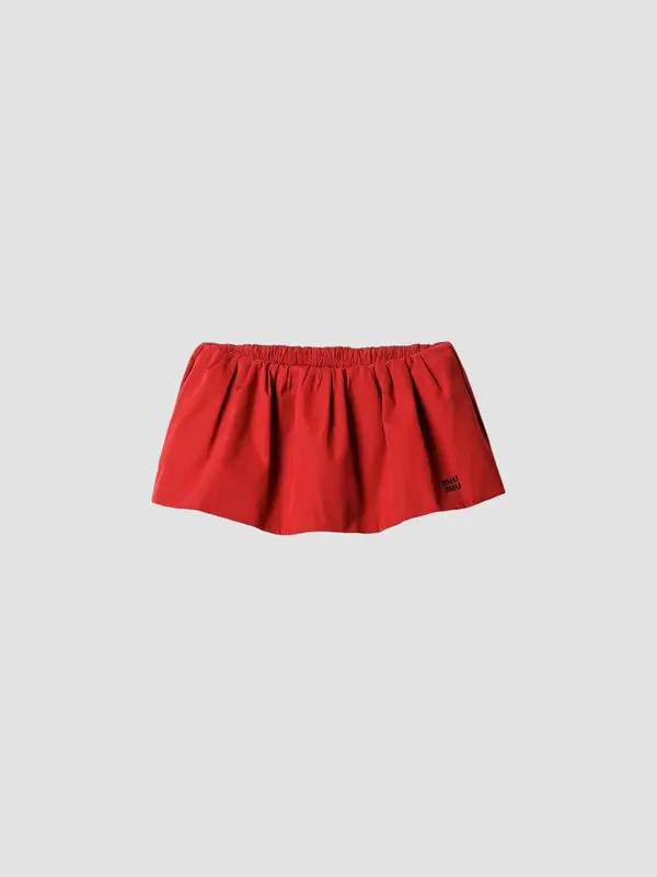 Miu Miu Poplin Mini-skirt - Red