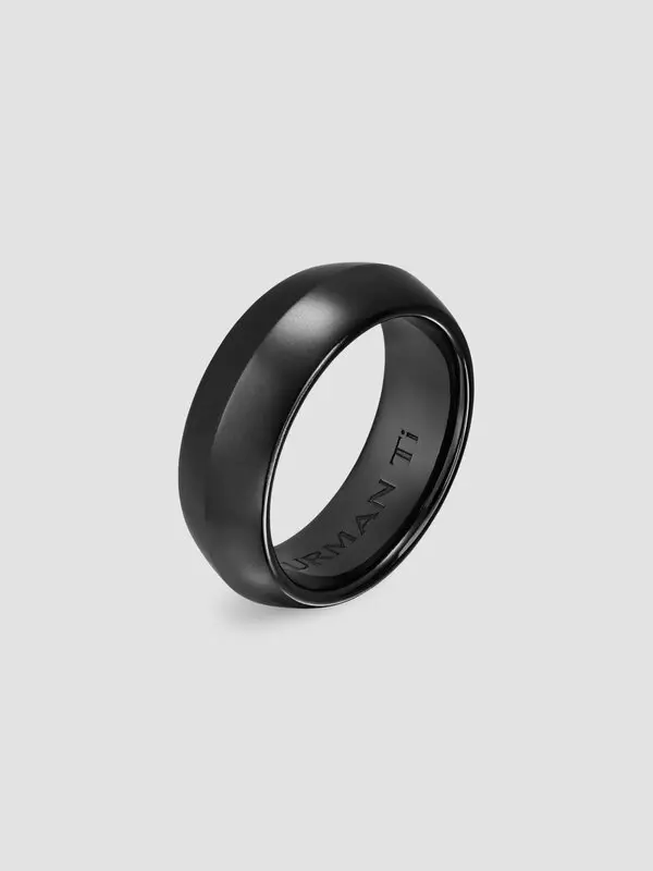 David Yurman Knife Edge Band Ring In Titanium, 8mm