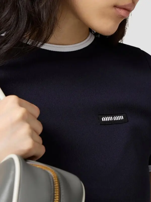Miu Miu Technical Yarn Crew-neck Sweater