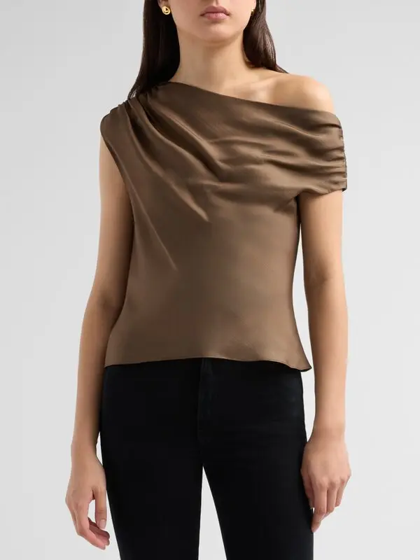 TOCCIN Veda Draped Off-the-shoulder Top