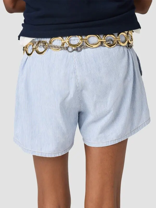 Miu Miu Striped Chambray Bermudas
