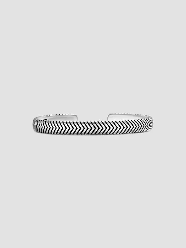 David Yurman Chevron Cuff Bracelet In Sterling 8mm