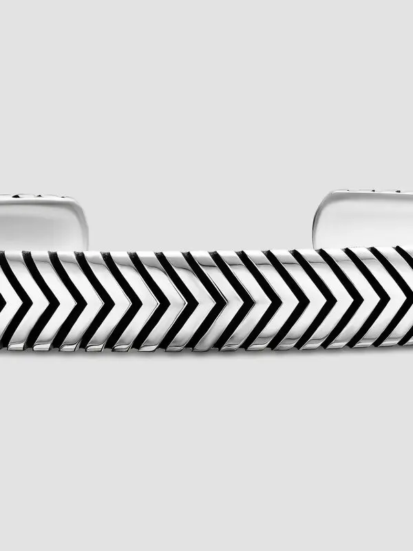 David Yurman Chevron Cuff Bracelet In Sterling 8mm