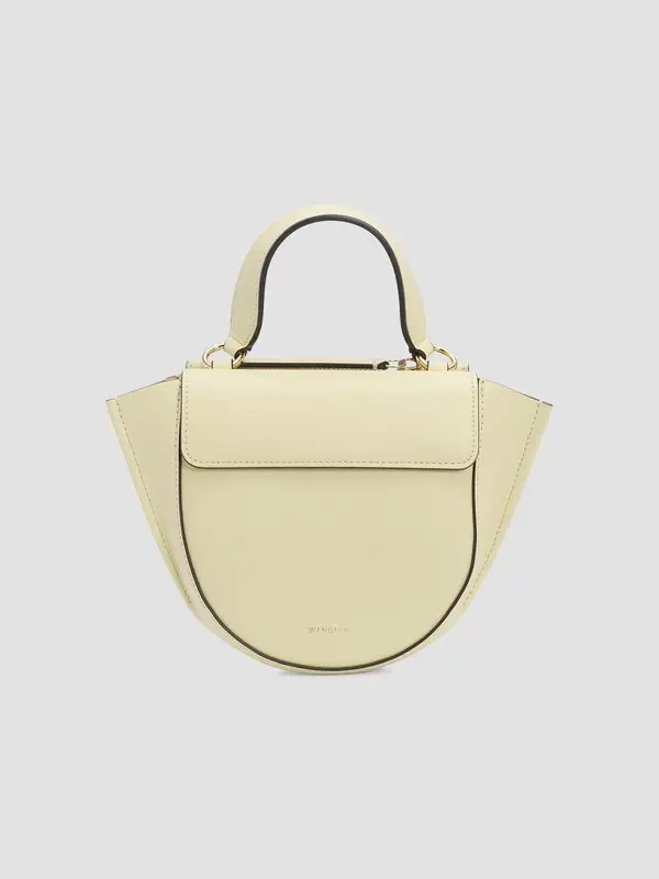 WANDLER Hortensia Leather Crossbody Bag - Eggshell