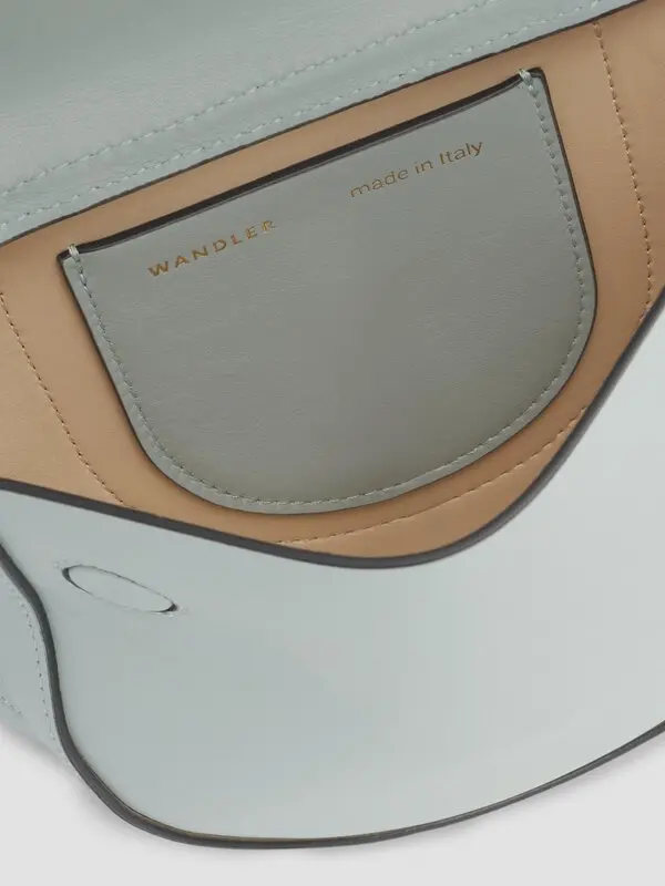 WANDLER Hortensia Leather Crossbody Bag - Ice