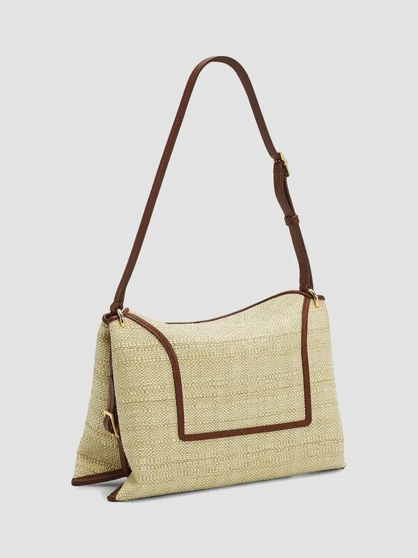 WANDLER Penelope Raffia Shoulder Bag