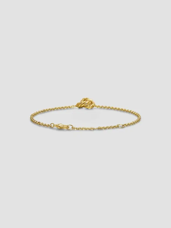 David Yurman Sculpted Cable Chain Bracelet In 18k Yellow 8mm
