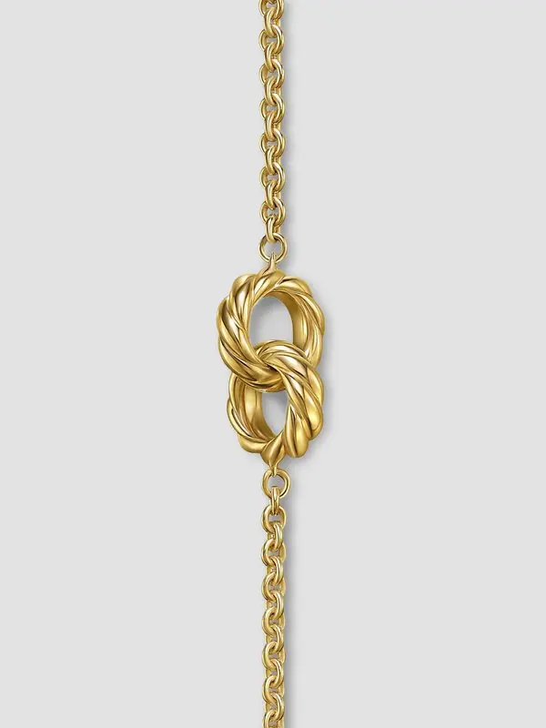 David Yurman Sculpted Cable Chain Bracelet In 18k Yellow 8mm