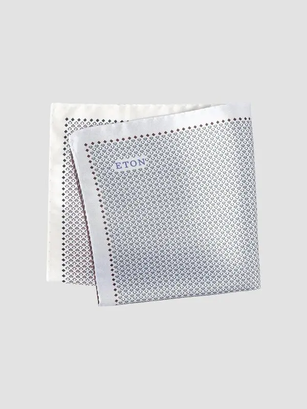 Eton Four-sided Micro-print Silk Pocket Square - Multi