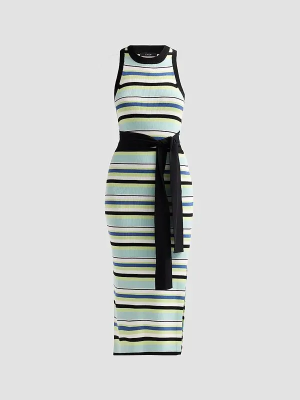 TOCCIN Piper Tie-front Sleeveless Midi Dress
