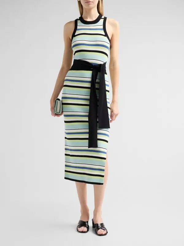 TOCCIN Piper Tie-front Sleeveless Midi Dress