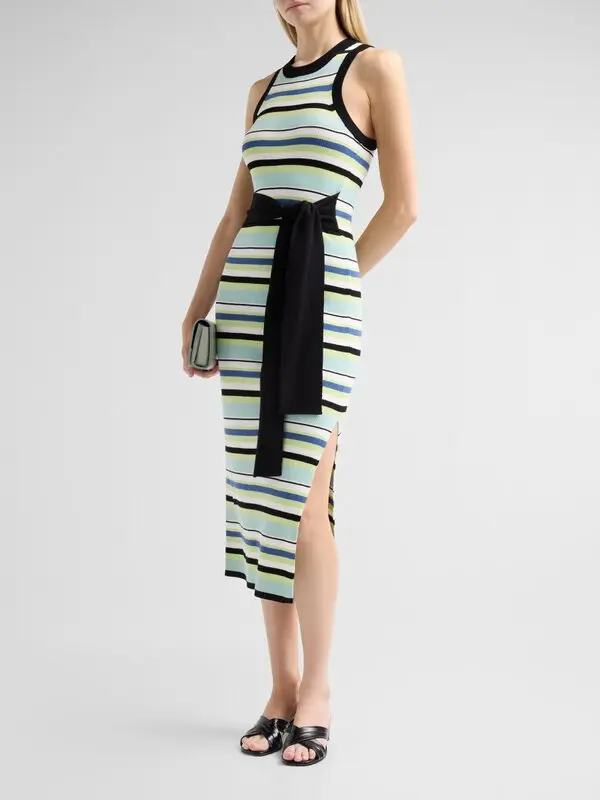 TOCCIN Piper Tie-front Sleeveless Midi Dress