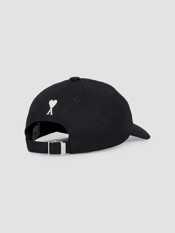 AMI Paris Friend Cotton Baseball Cap - Noir