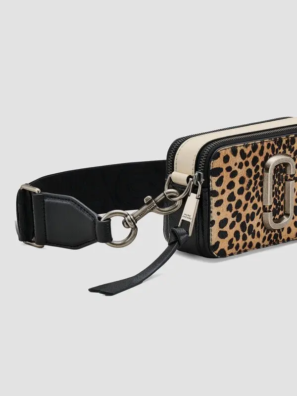 Marc Jacobs The Cheetah Calf Hair Snapshot Crossbody Bag - Leopard