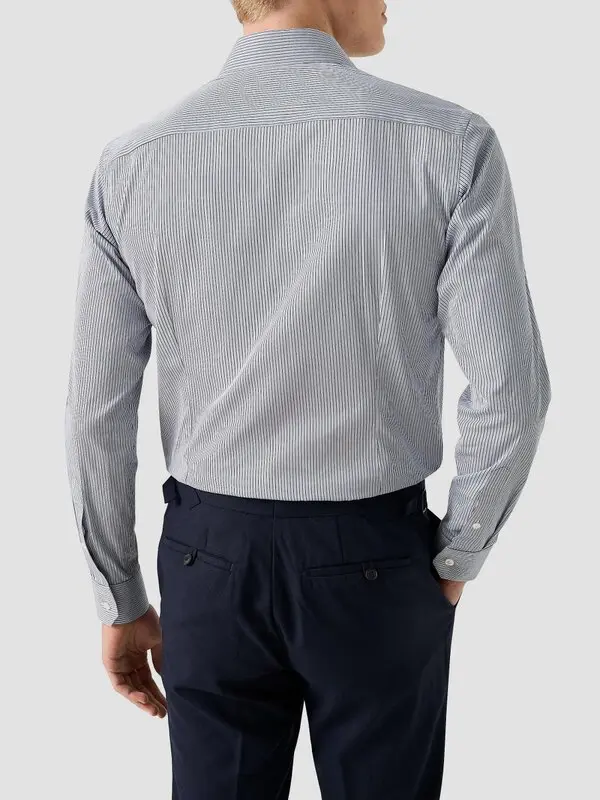 Eton Contemporary-fit Striped Cotton Poplin Shirt
