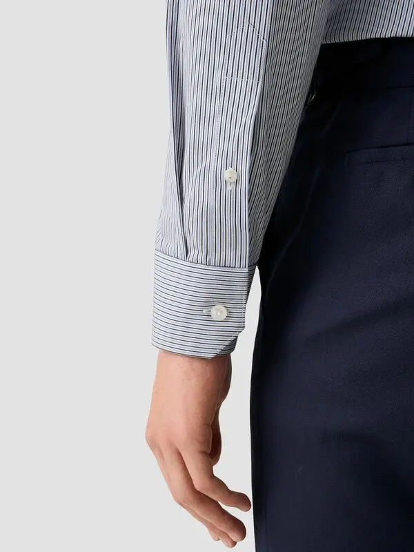 Eton Contemporary-fit Striped Cotton Poplin Shirt