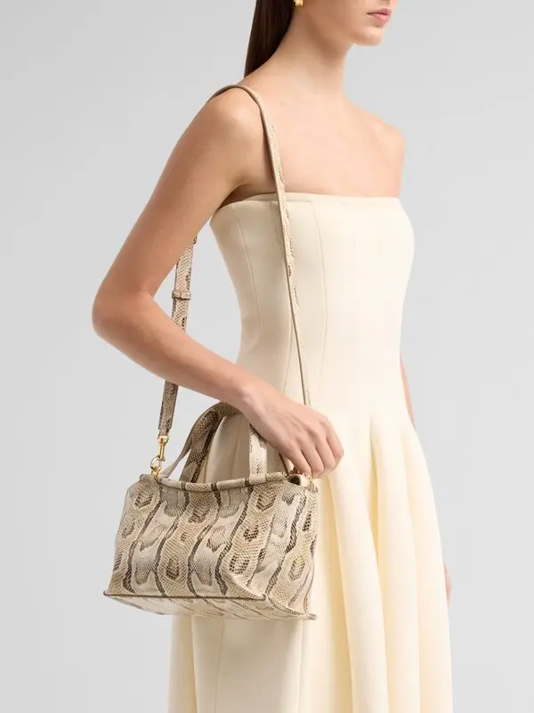WANDLER Ida Snake-print Leather Crossbody Bag