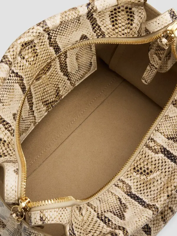 WANDLER Ida Snake-print Leather Crossbody Bag