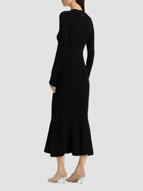 TOCCIN Zora Knit Keyhole Midi-dress - Jet