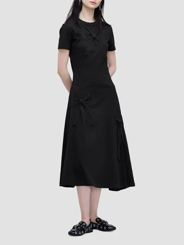 Marc Jacobs Asymmetric Bow-detail T-shirt Midi-dress