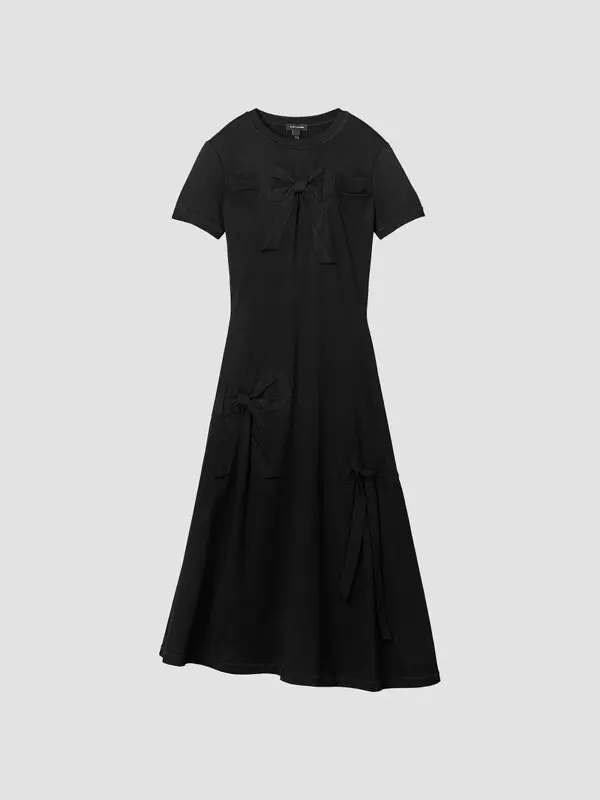 Marc Jacobs Asymmetric Bow-detail T-shirt Midi-dress