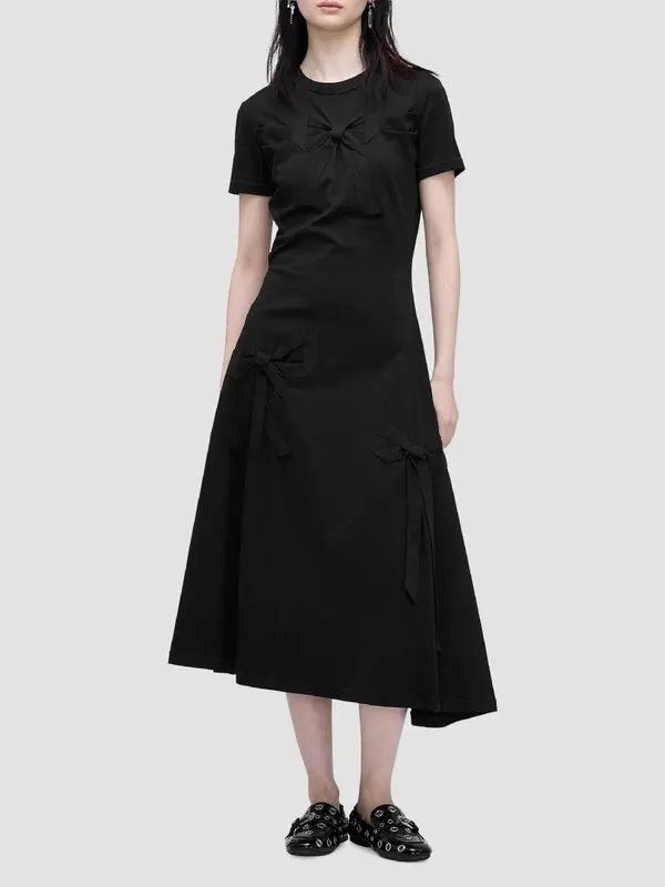 Marc Jacobs Asymmetric Bow-detail T-shirt Midi-dress
