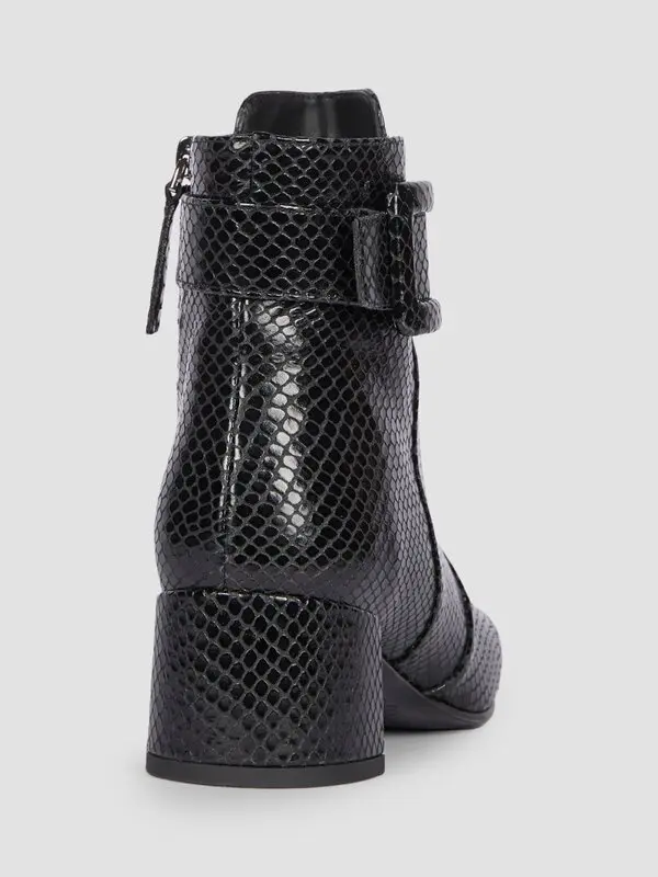 ROGER VIVIER Tres Vivier 45mm Snakeskin-embossed Leather Ankle Boots