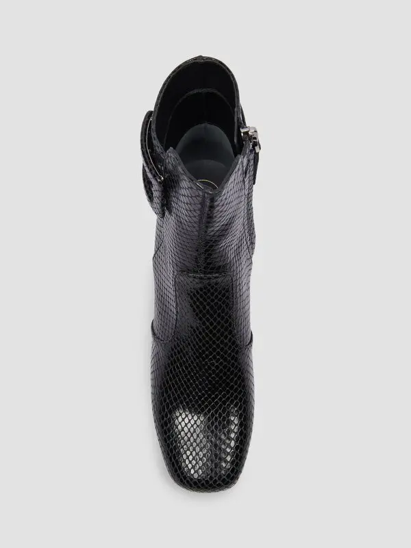 ROGER VIVIER Tres Vivier 45mm Snakeskin-embossed Leather Ankle Boots