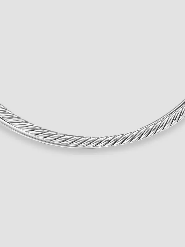 David Yurman Bold Crossover Collar Necklace In Sterling 10mm