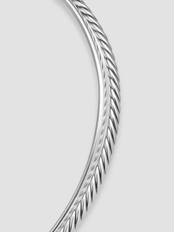David Yurman Bold Crossover Collar Necklace In Sterling 10mm
