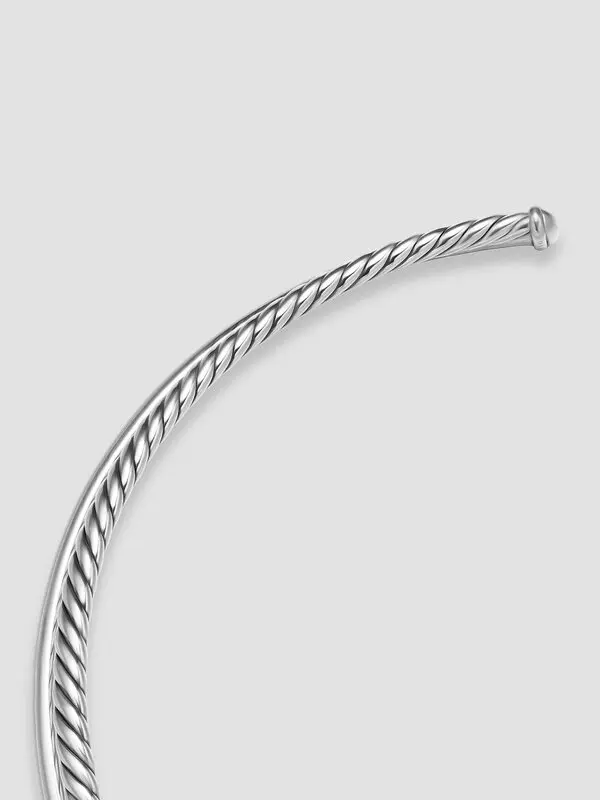 David Yurman Bold Crossover Collar Necklace In Sterling 10mm