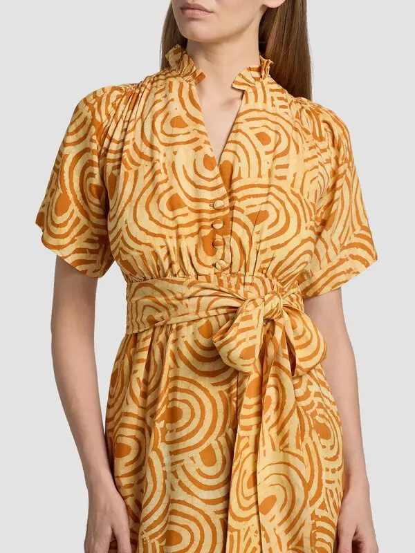 ELISAMAMA Kayin Printed Midi-shirtdress
